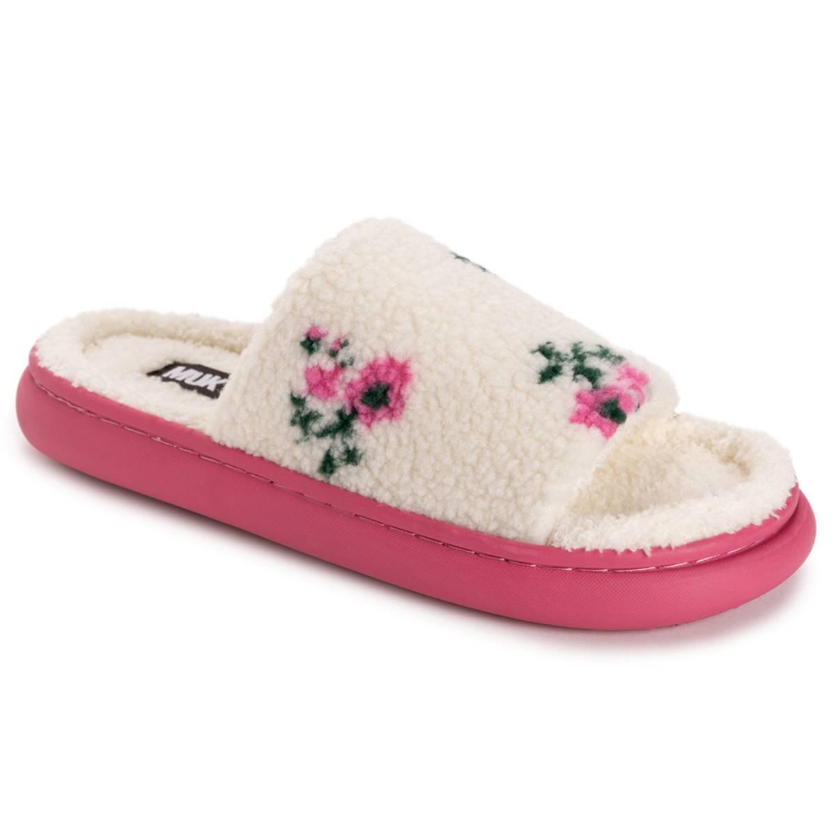 Click here for Womens MUK LUKS(R) Marsai Pink Floral Slide Slippe... prices