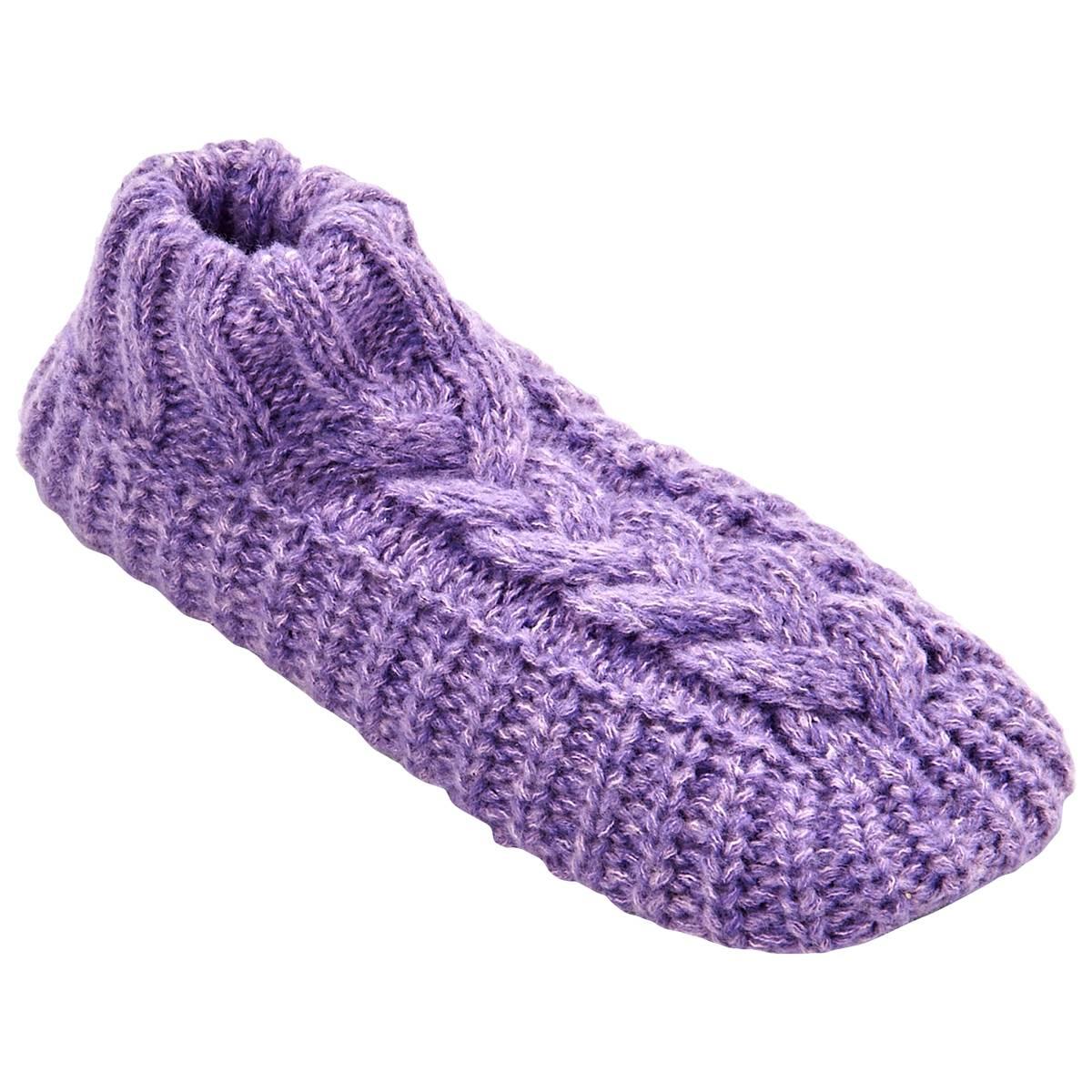 Muk Luks Womens Sweater Cuff Bootie  Pink  S/M - Fossil