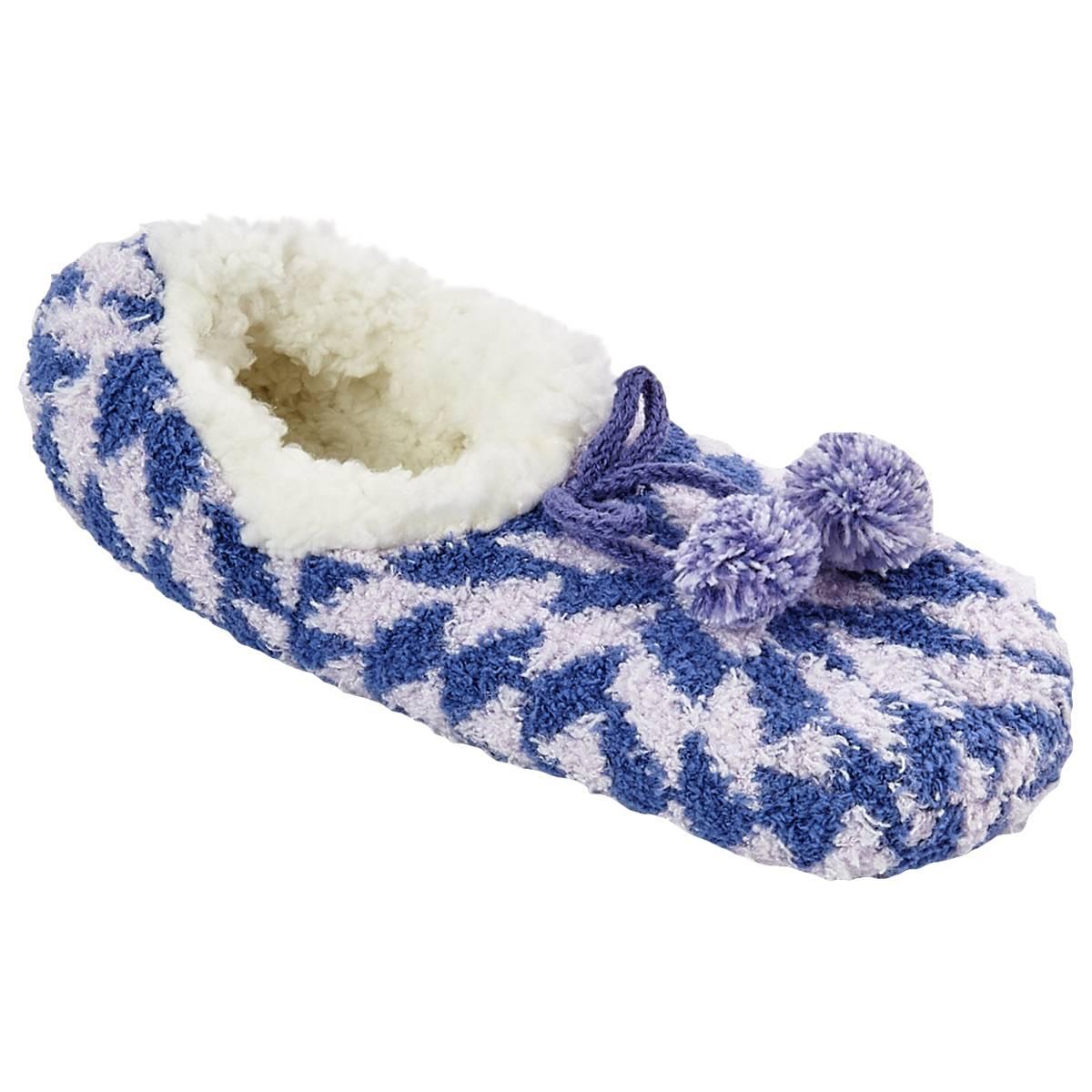 Click here for Womens Muk Luks Cozy Ballerina Slippers - Blue/Pur... prices