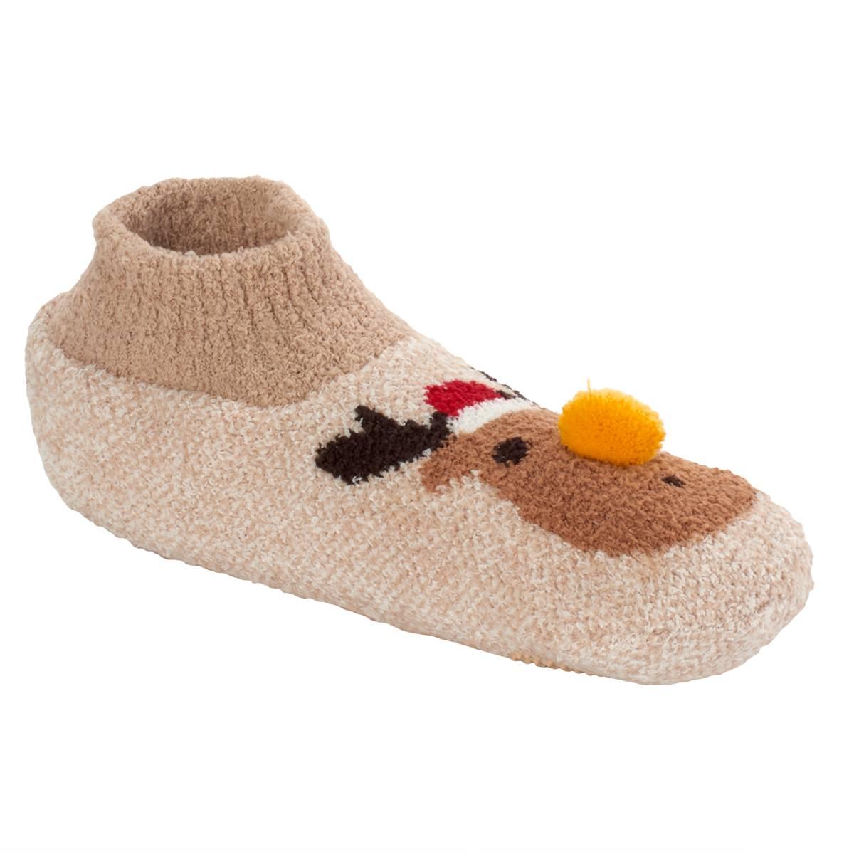 Muk Luks Womens Cozy Ribbed Cuff Booties - Fawn