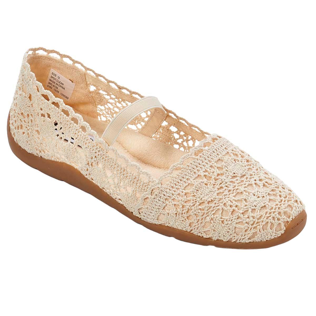 Click here for Muk Luks Womens Shelby Ballerina Shoe - Natural prices