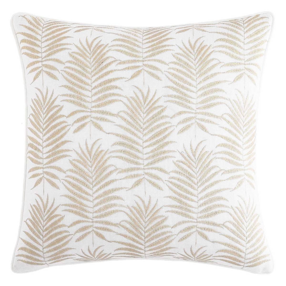 Tommy Bahama Island Estate Field of Fronds Decorative Pillow  20 X 20 - Light Khaki