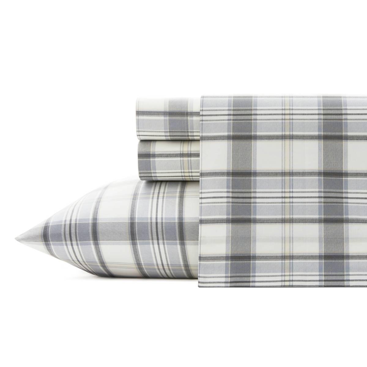 Eddie Bauer Printed 100 Cotton Percale 3-Pc. Sheet Set  Twin - Chinook Plaid