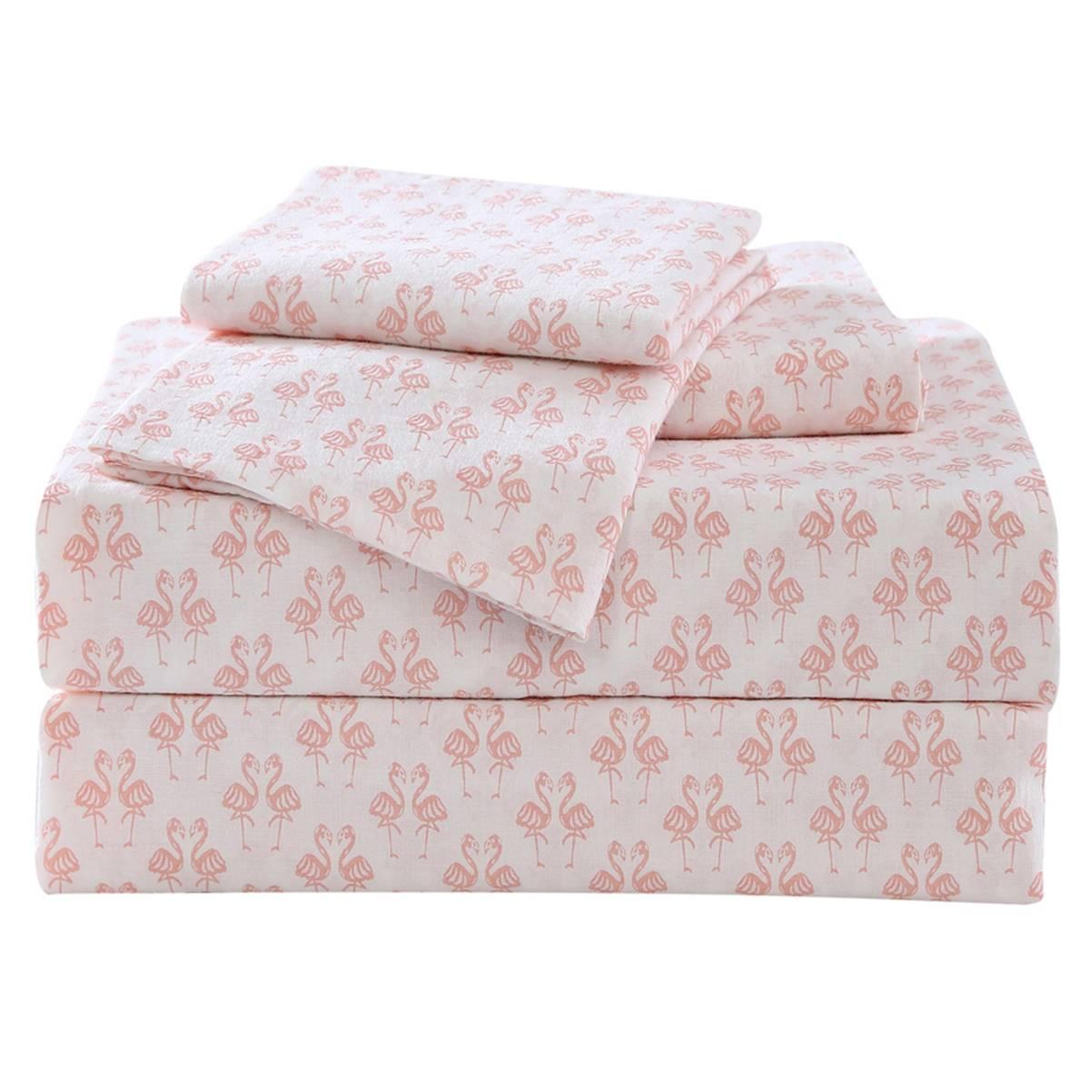 Tommy Bahama Home Washed Cotton 4-Pc. Sheet Set  Queen - Medium Pink