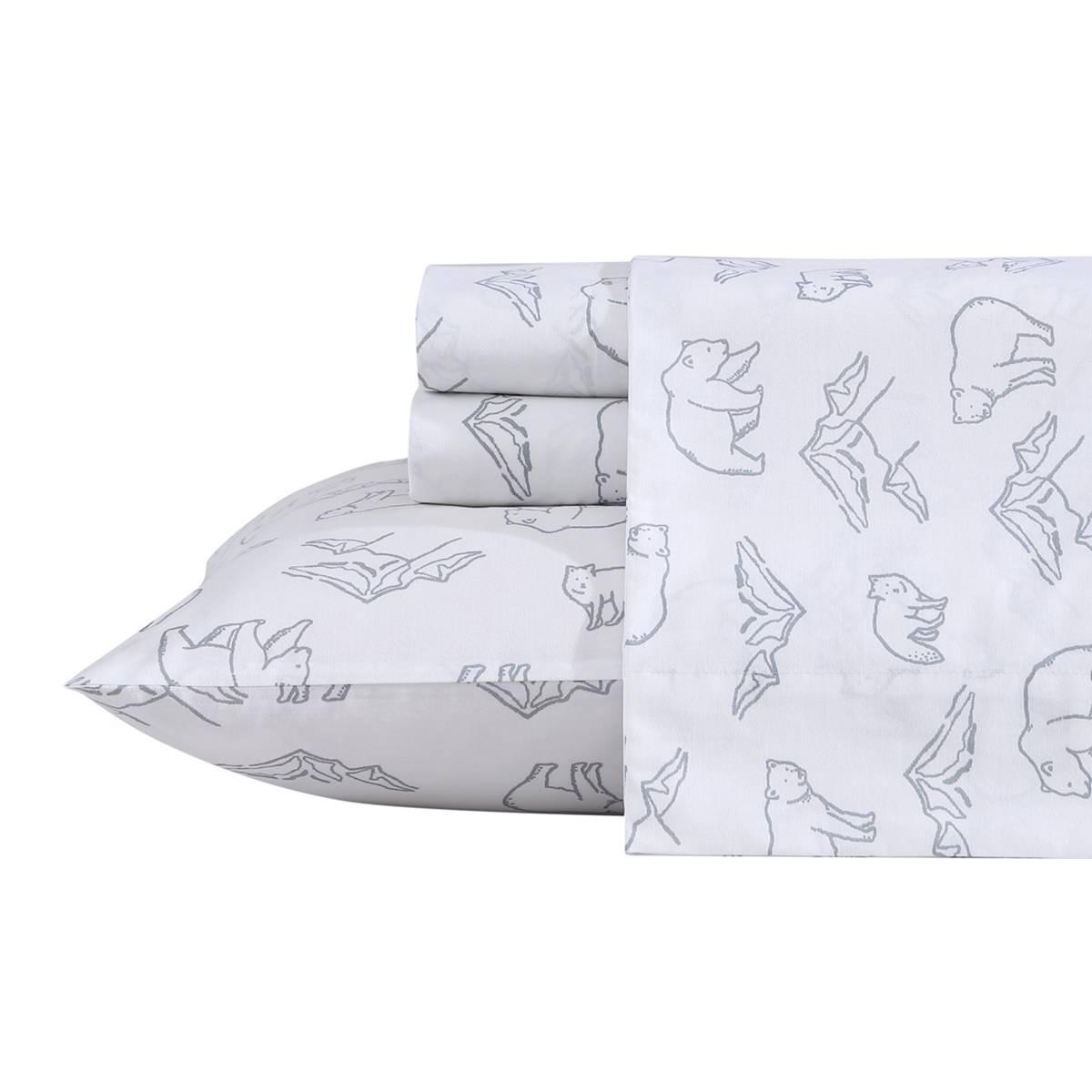 Eddie Bauer Printed 100 Cotton Percale 3-Pc. Sheet Set  Twin - Smokey Bear Camp