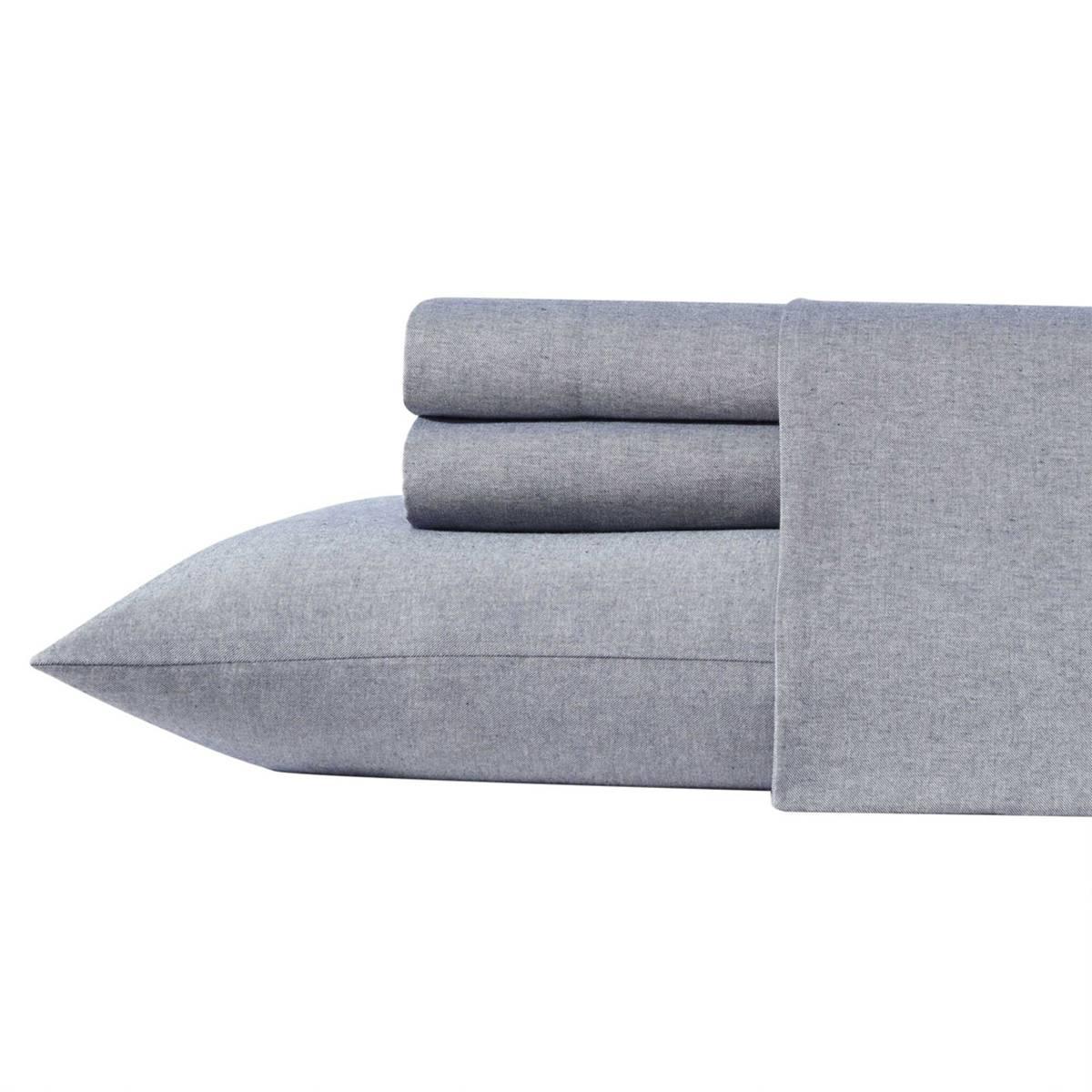 Tommy Bahama Paradise Twill Cotton 4-Pc. Sheet Set  King - Charcoal Gray