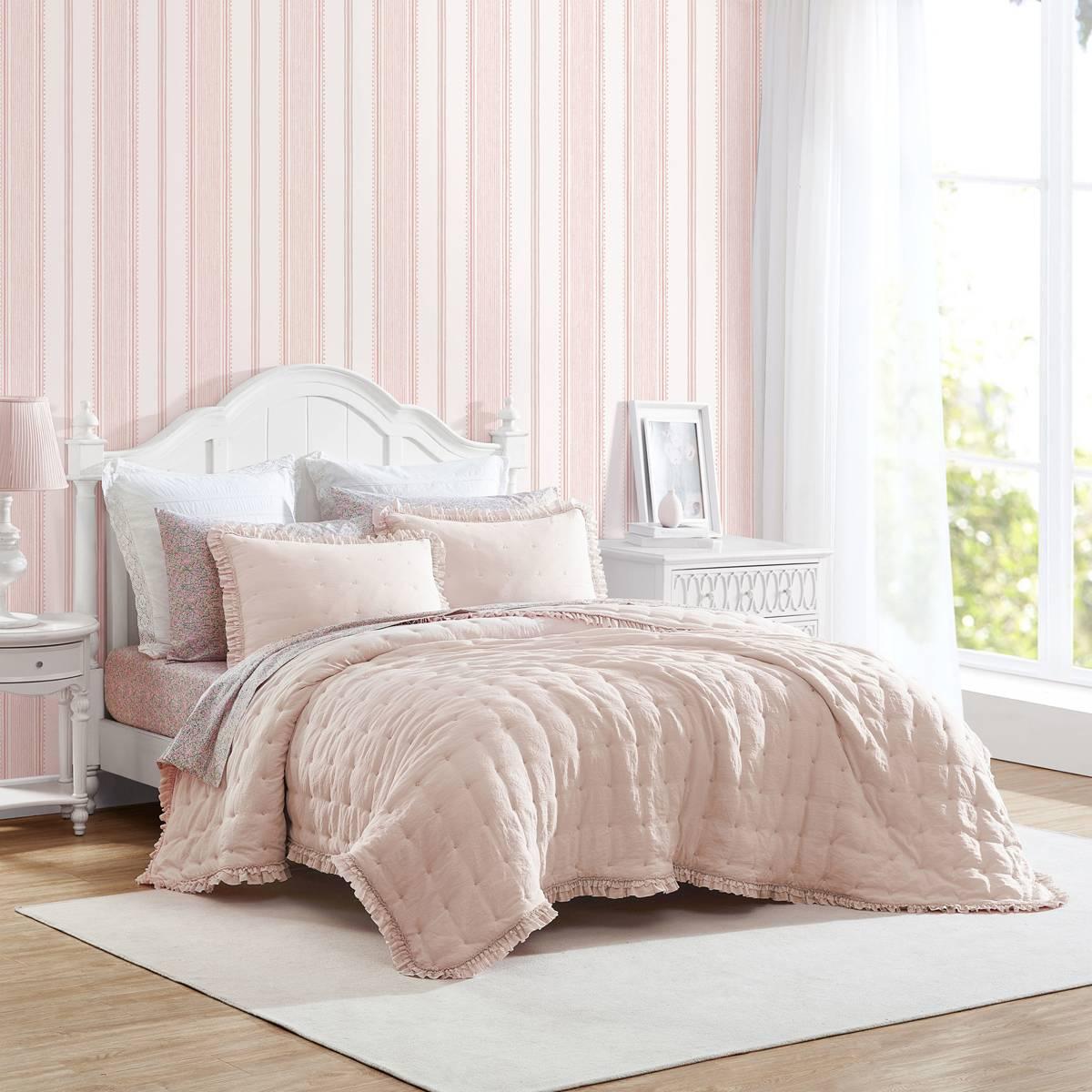 Click here for Laura Ashley(R) Hailee Microfiber Reversible Quilt... prices