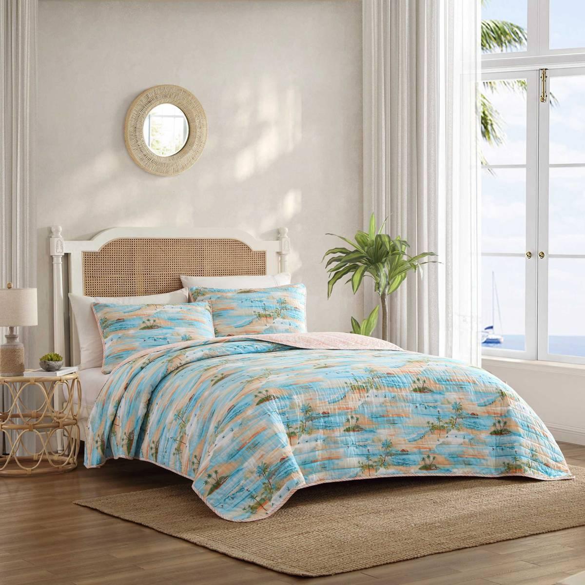 Tommy Bahama Bon Voyage Cotton Reversible Quilt Set