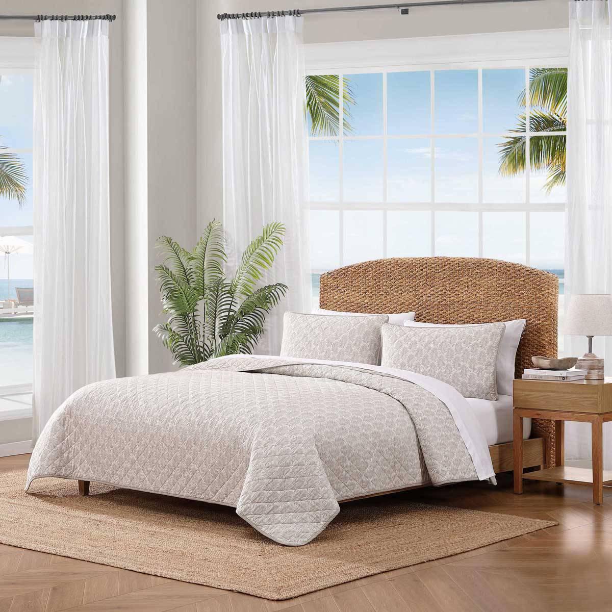 Tommy Bahama Fronds Cotton Reversible Quilt Set