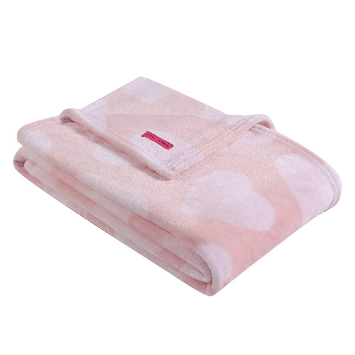 Betsey Johnson Ultra Soft Plush Fleece Throw  50 x 70 - Open Pink