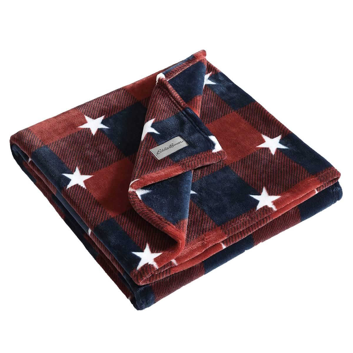 Click here for Eddie Bauer Americana Plaid Plush-Fleece Throw prices