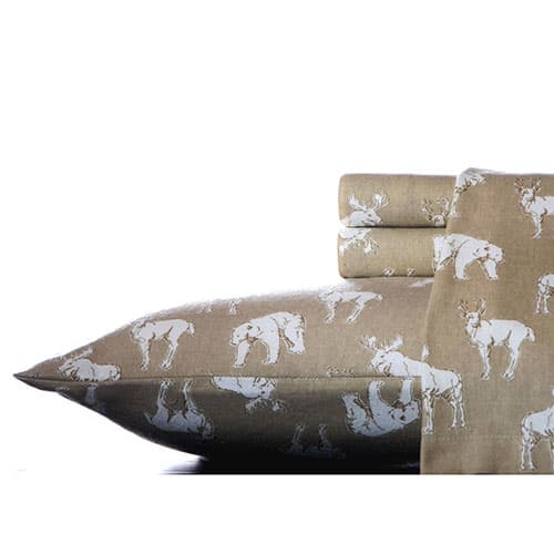 Eddie Bauer Printed Cotton Flannel 4-Pc. Sheet Set  Full - Buckhead Ridge