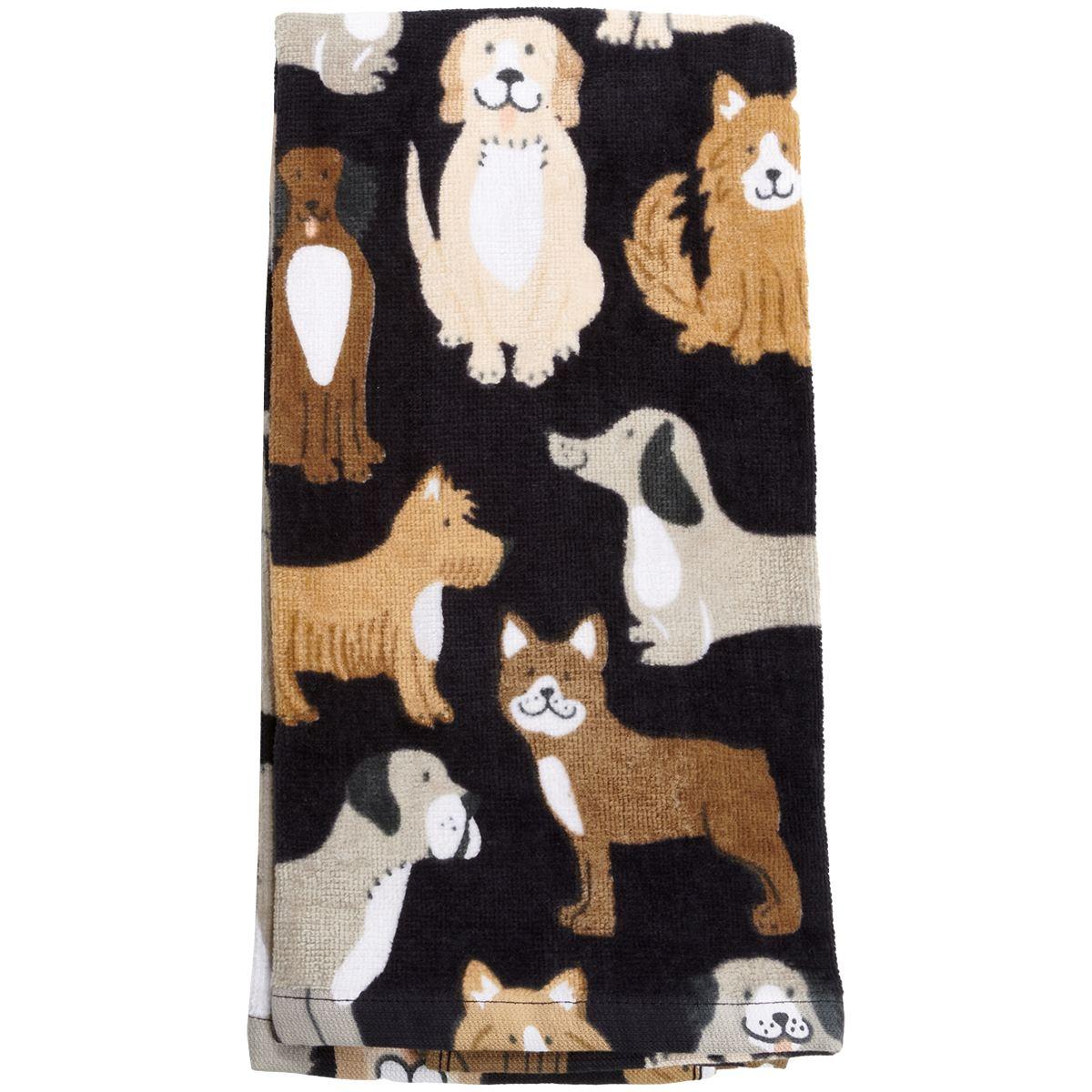 Click here for Woofs & Wags Black Fiber Reactive Kitchen Towel prices