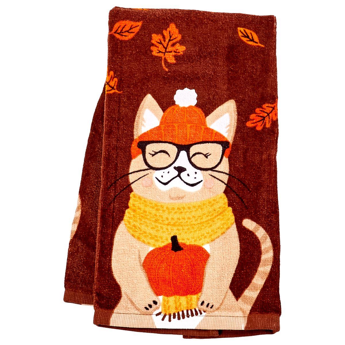 Click here for Forever Autumn Kitty Brown Kitchen Towel prices