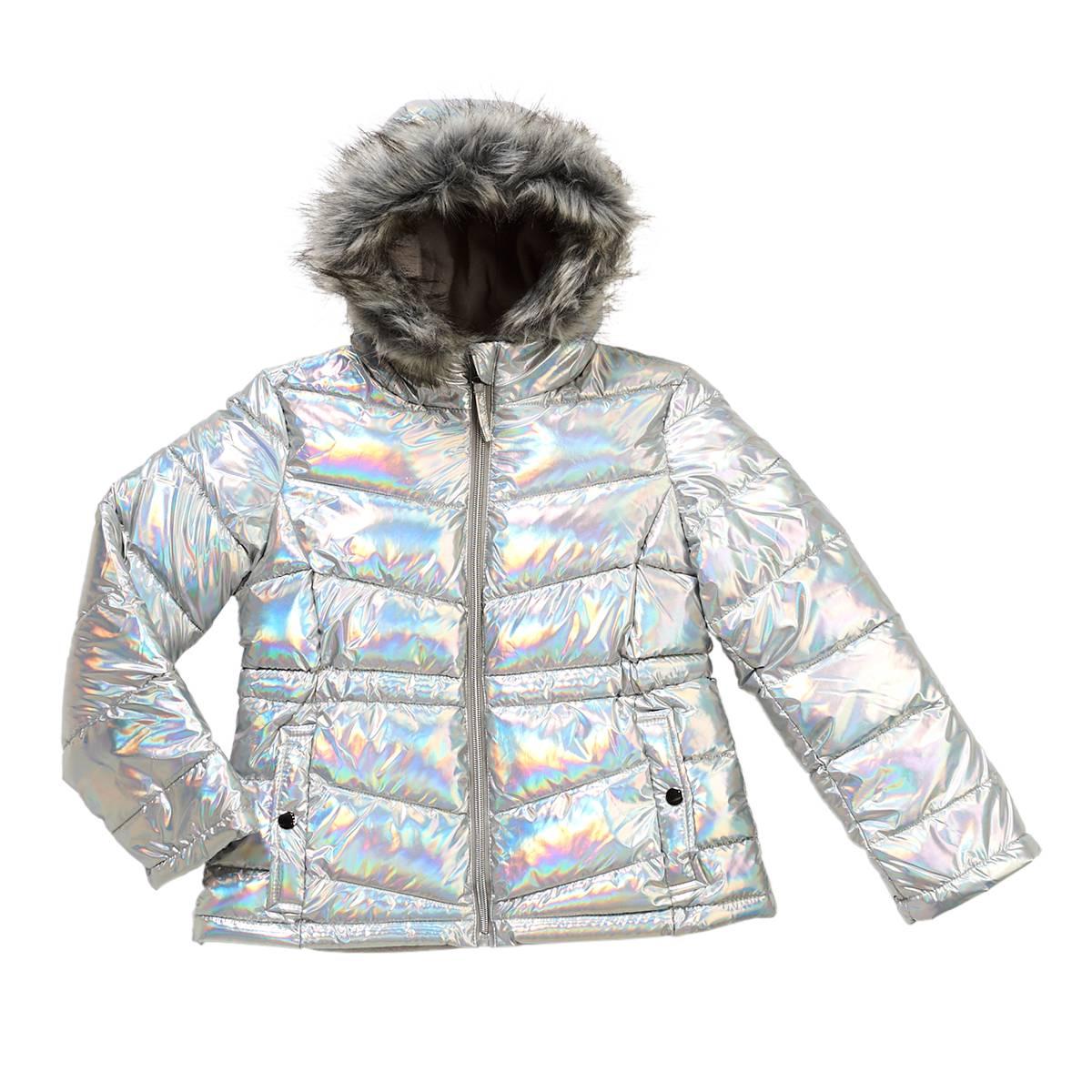 Click here for Girls (7-16) Rothschild Holofoil Anorak w/ Faux Fu... prices