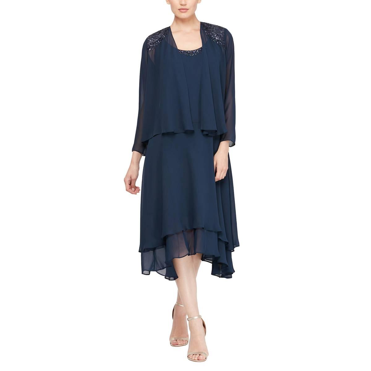 Click here for Womens SLNY 2pc. Sequin High Low Jacket Dress prices