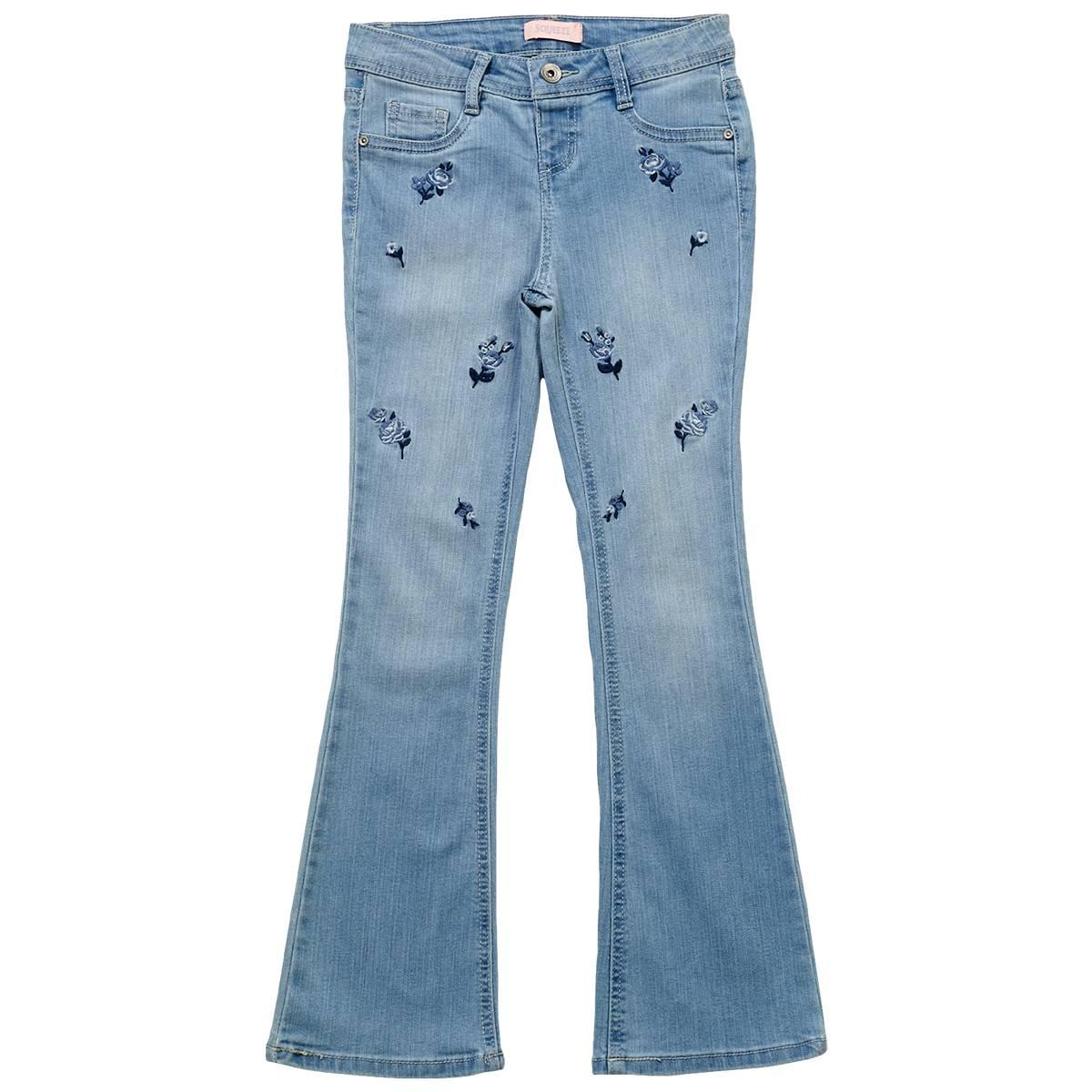 Click here for Girls (7-12) Squeeze Flare Jeans w/ Embroidered Na... prices