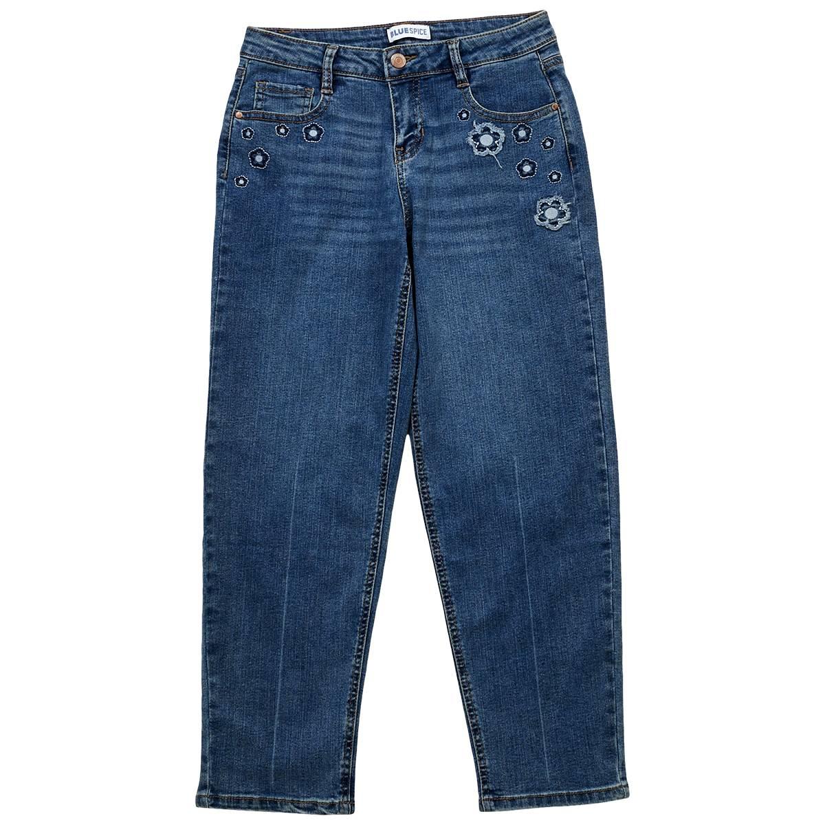 Click here for Girls (7-12) Blue Spice Barrel Jeans w/ Mini Flora... prices