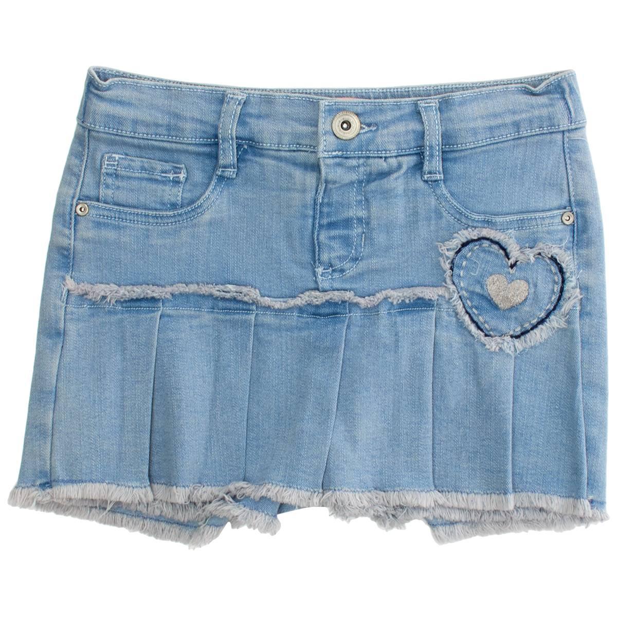 Click here for Girls (7-12) Squeeze Pleated Heart Patch Frayed He... prices