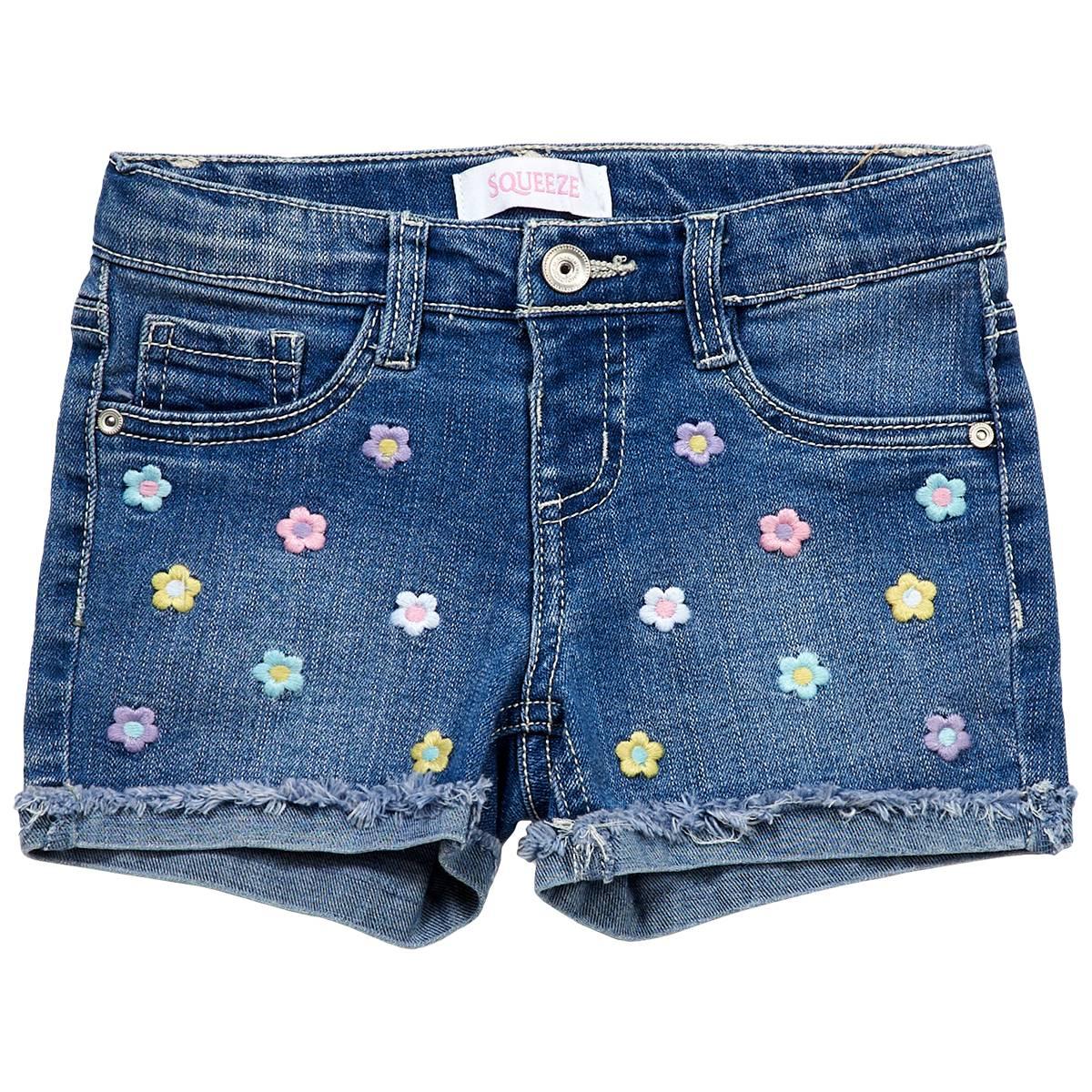 Click here for Girls (4-6x) Squeeze Roll Cuff Shorts w/ Multi Col... prices