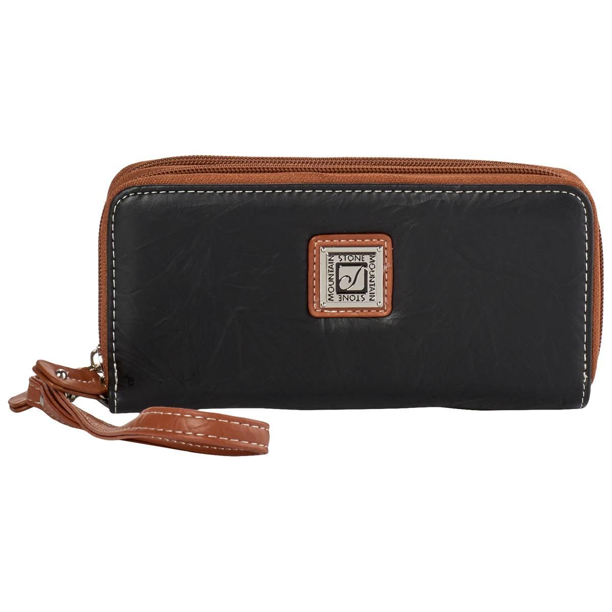 Click here for Womens Stone Mountain Nancy Leather Zip Around Wri... prices