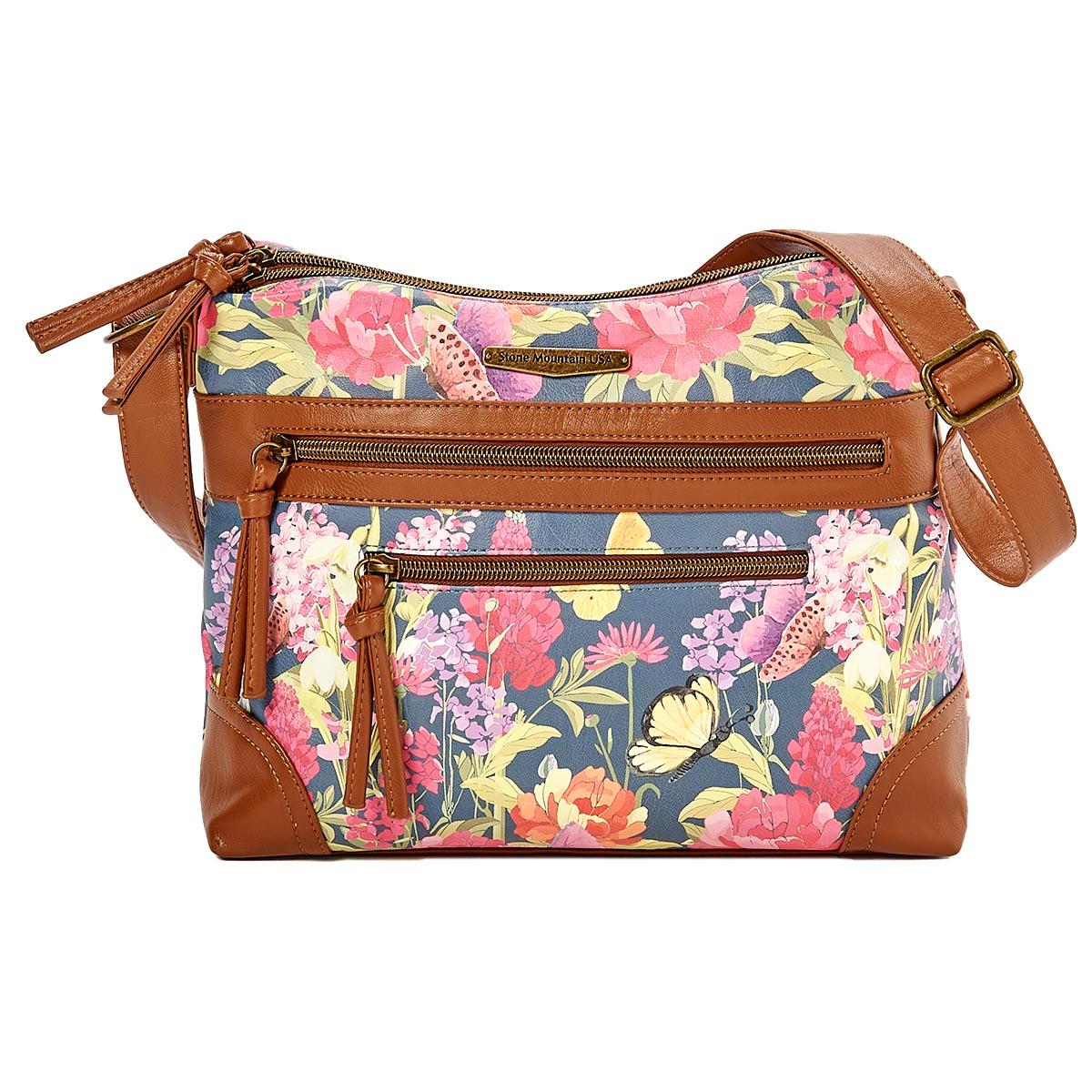 Click here for Stone Mountain Primo Floral Irene Tote - Denim/Tan prices