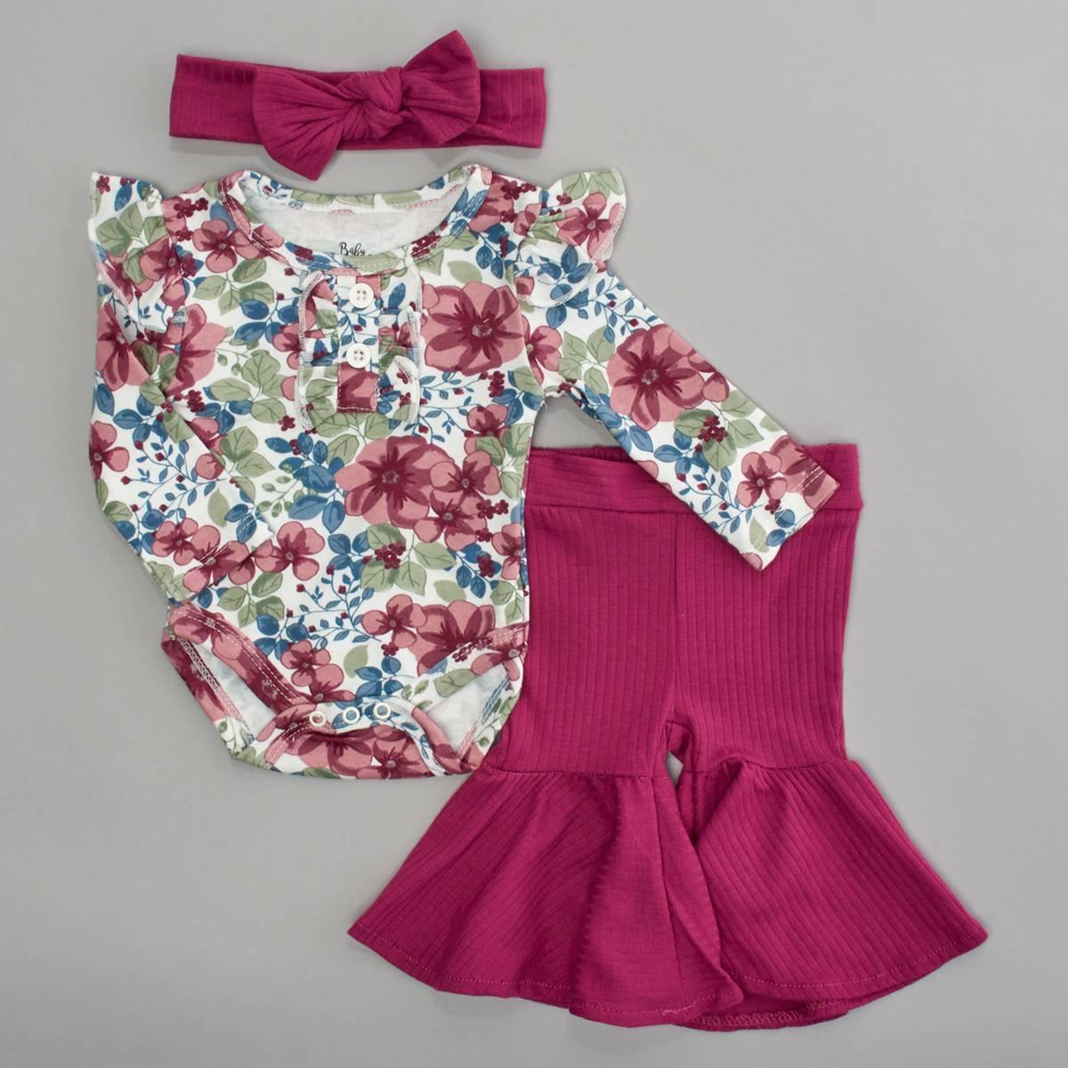 Click here for Baby Girl (3-9M) Baby Essentials(R) 3pc. Floral Bo... prices