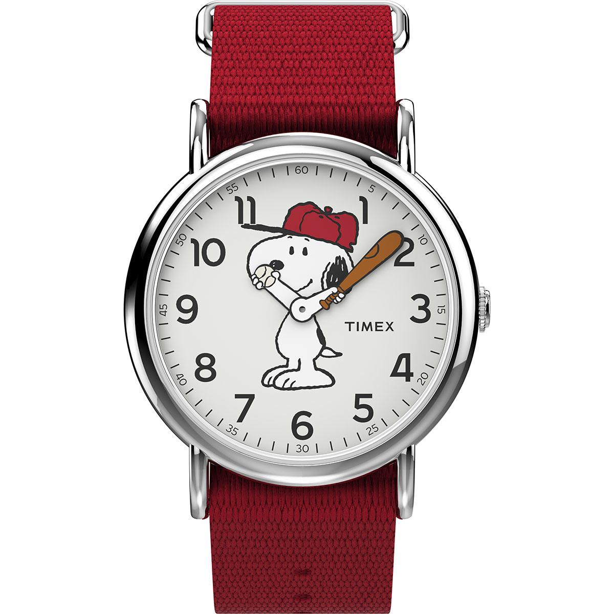 Womens Timex(R) Peanuts(tm) Snoopy Fabric Strap Watch - TW2R41400JT