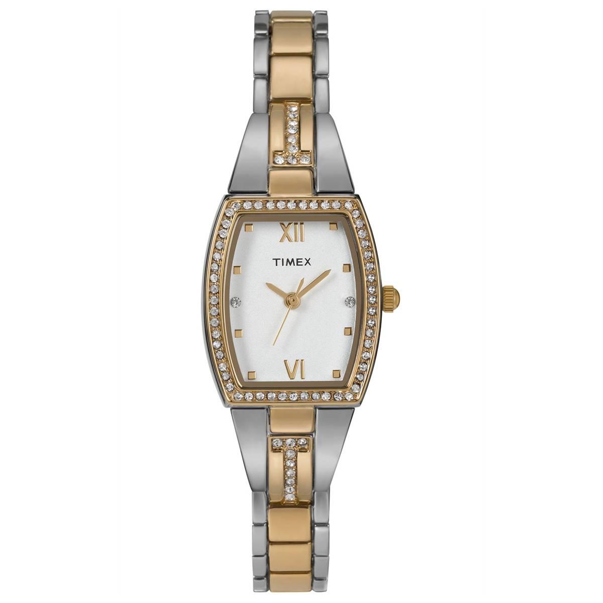 Click here for Womens Timex(R) Two-Tone Crystal Accent Watch - TW... prices