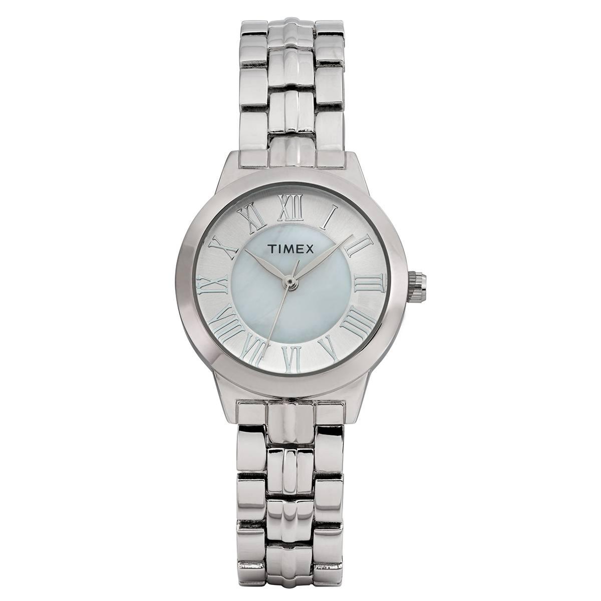 Click here for Womens Timex(R) Silver-Tone Mother of Pearl Dial W... prices