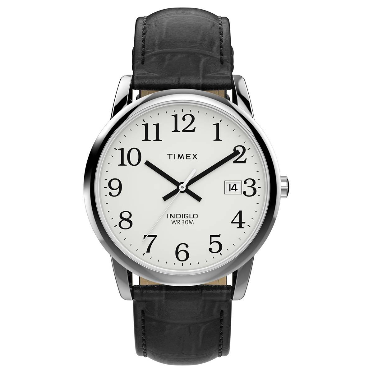 Click here for Mens Timex(R) Silver-Tone Easy Read White Dial Wat... prices