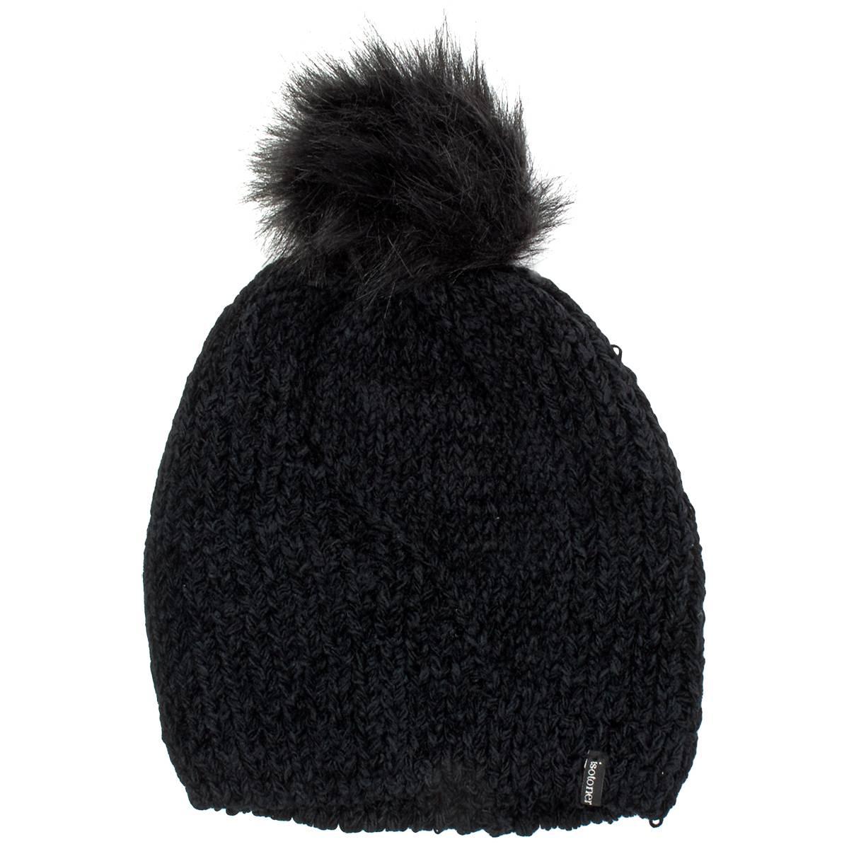 Click here for Womens Isotoner Chenille Hat with Fur Pom prices