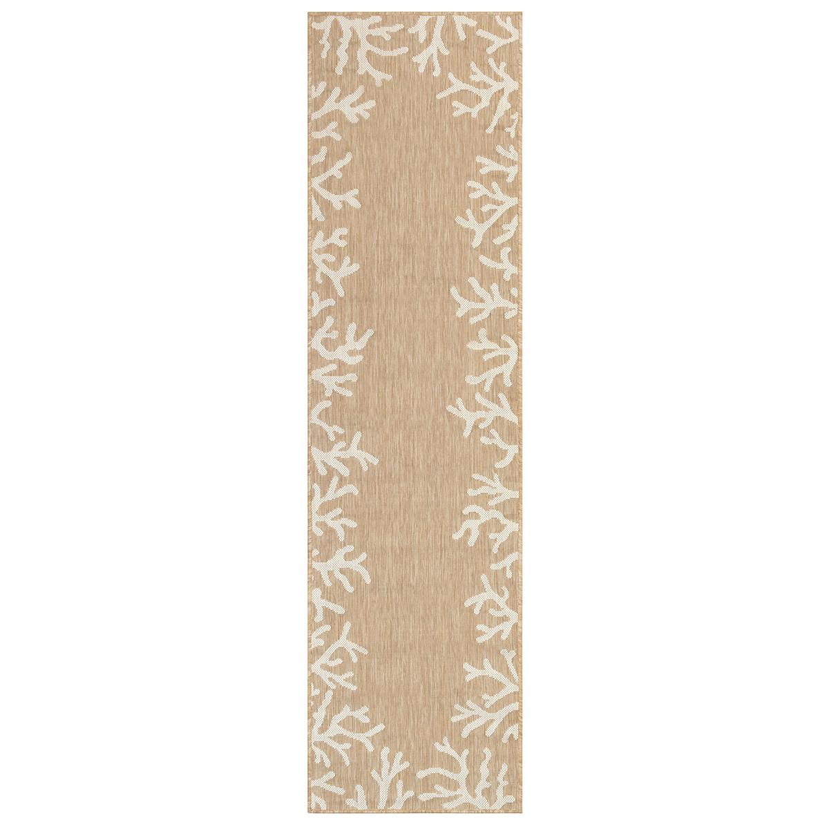 Liora Manne Carmel Coral Border 111 x 76 Runner Rug - Sand
