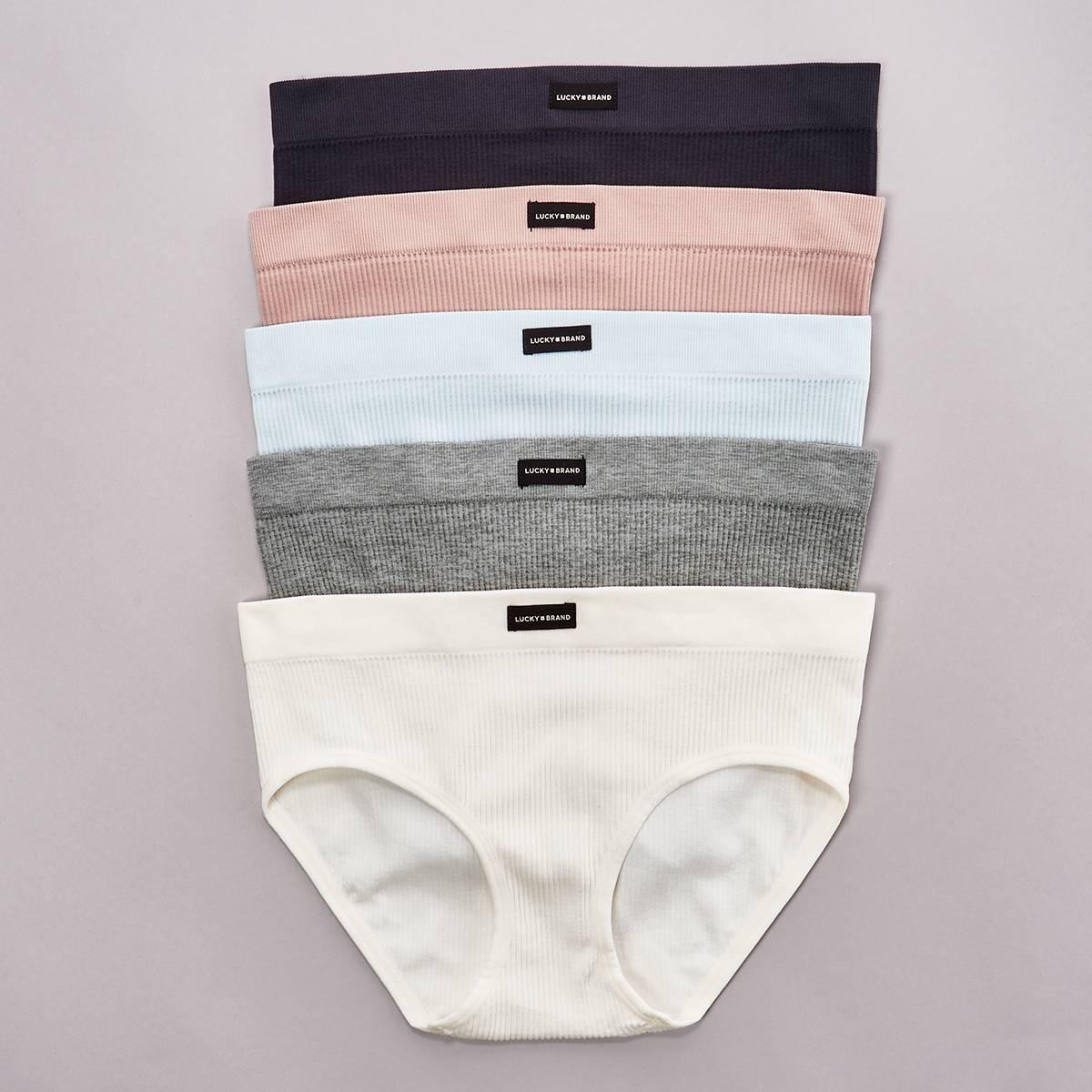 Click here for Womens Lucky Brand 5pk. Ribbed Seamless Hipster Pa... prices
