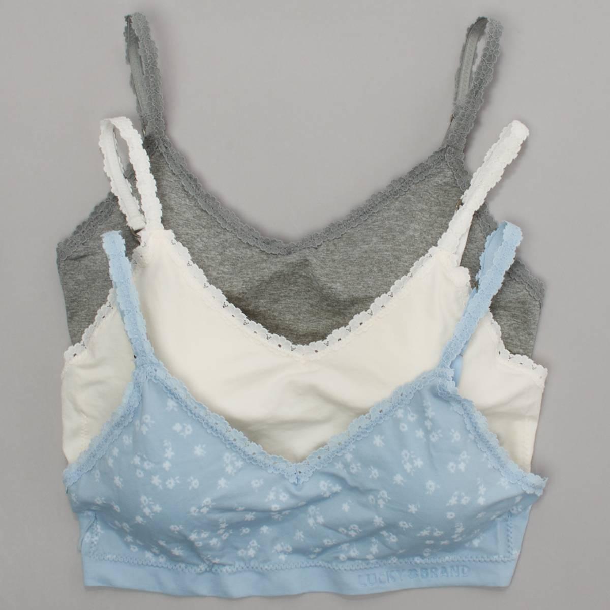 Click here for Womens Lucky Brand 3pk. V-Neck Comfort Bralette -... prices