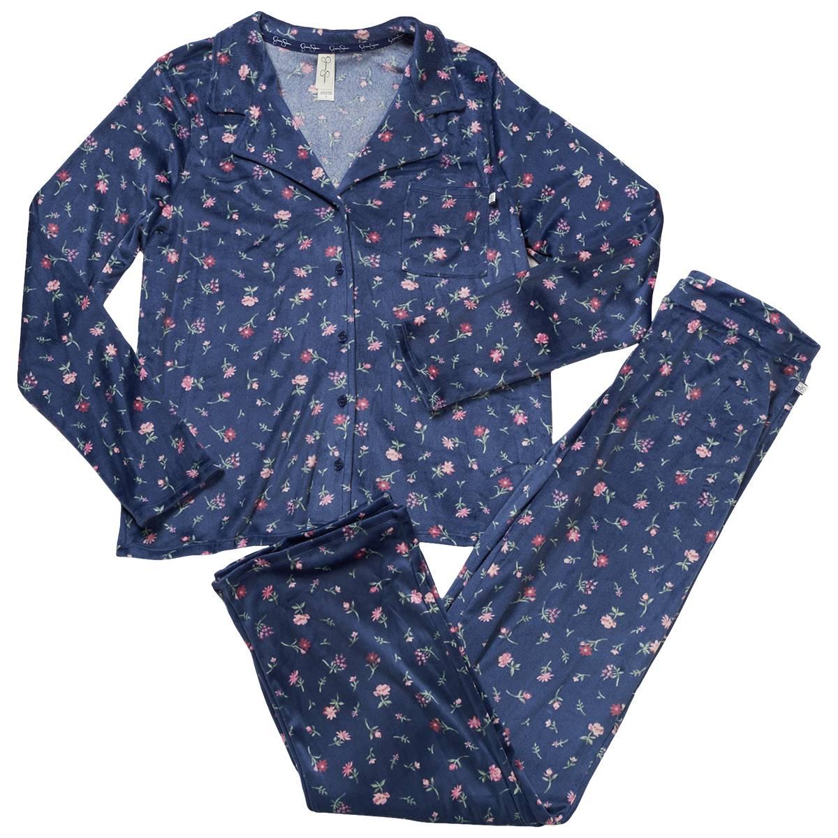 Click here for Womens Jessica Simpson Floral Velour Notch Collar prices