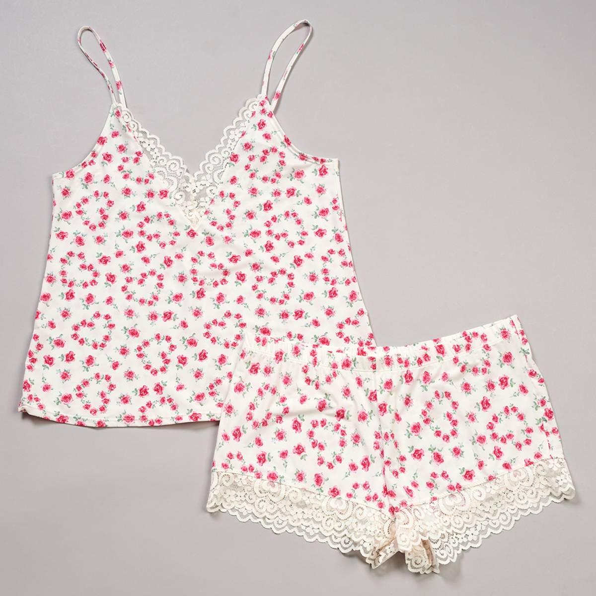 Click here for Womens Jessica Simpson Lace Trim Floral Camisole S... prices