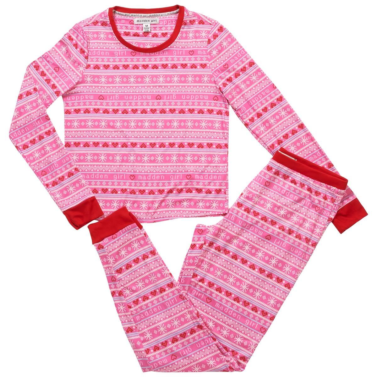 Click here for Juniors Madden Girl Pink Fair Isle Pajama Set prices