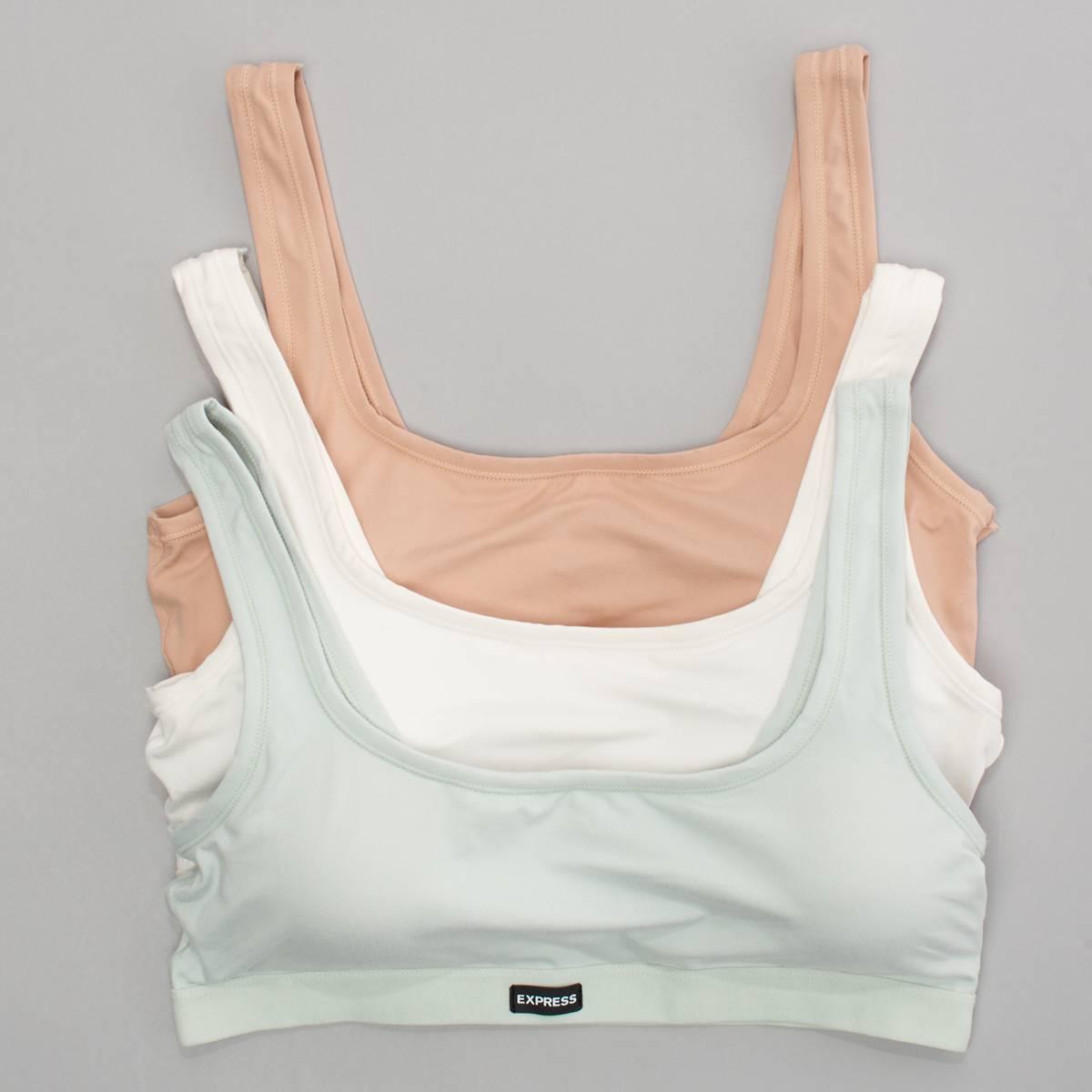 Click here for Womens Express 3Pk Square Neck Brushed Bralette Br... prices