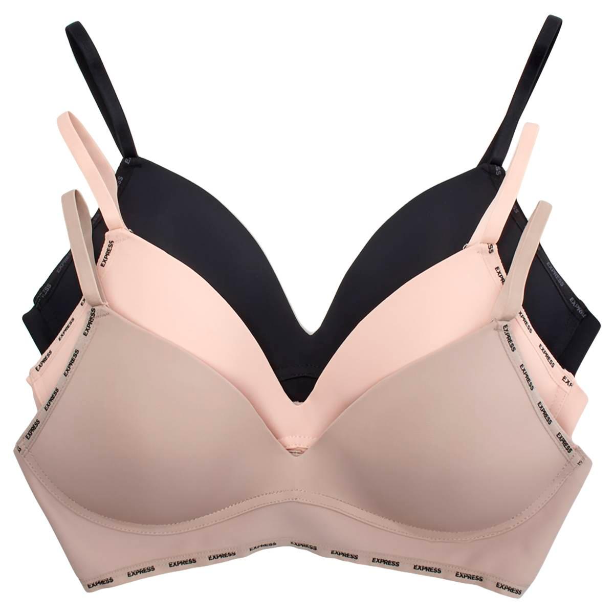 Click here for Womens Express 3pk. Wire Free Micro w/ Logo Detail... prices