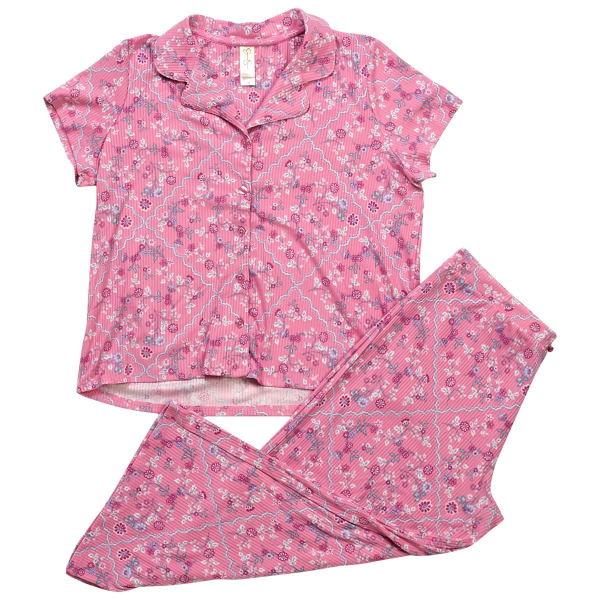 Click here for Petite Jessica Simpson(R) Bandana Flower Capri Paj... prices