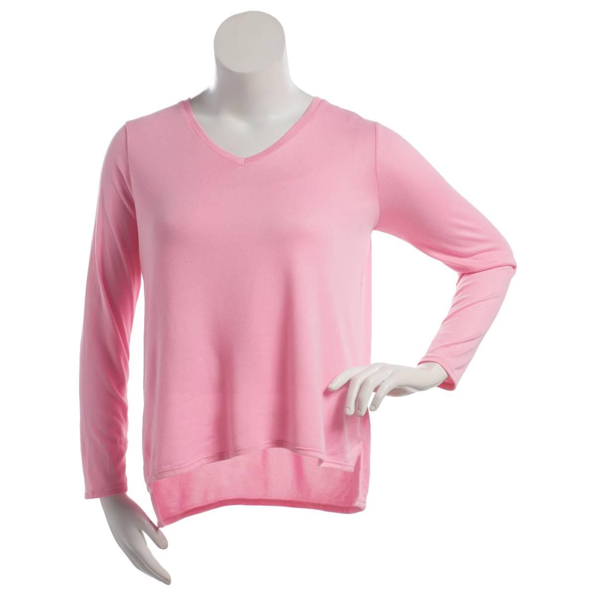 Click here for Plus Size Dollhouse Long Sleeve Hacci V-Neck Pajam... prices
