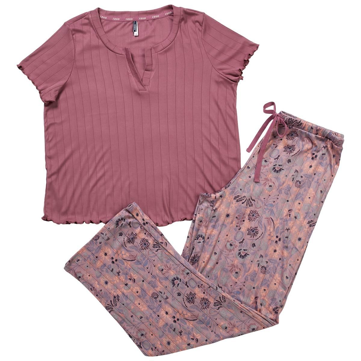 Click here for Womens IZOD(R) Short Sleeve Lettuce Edge Floral Pa... prices