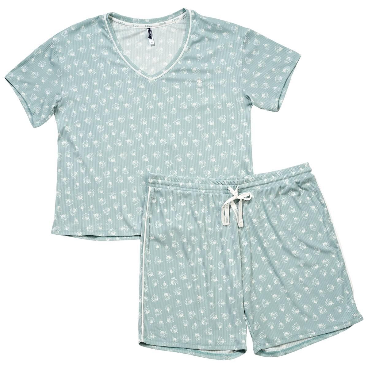 Click here for Petite IZOD(R) Short Sleeve Ditsy Bermuda Pajama S... prices