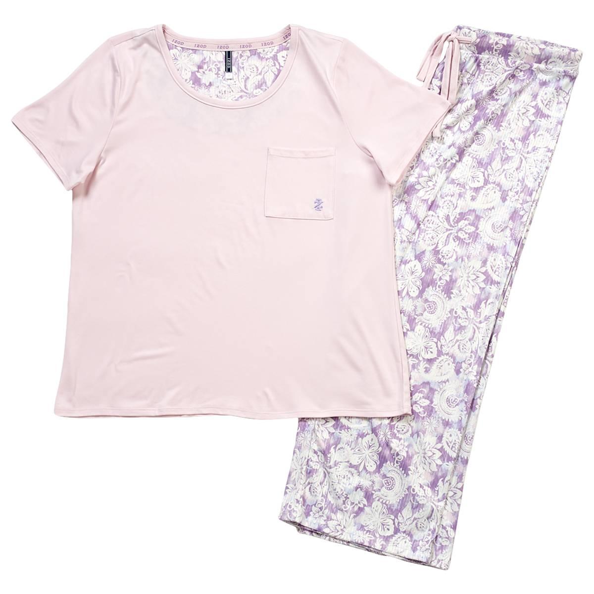 Click here for Womens IZOD(R) Short Sleeve Solid Tee & Ikat Capri... prices