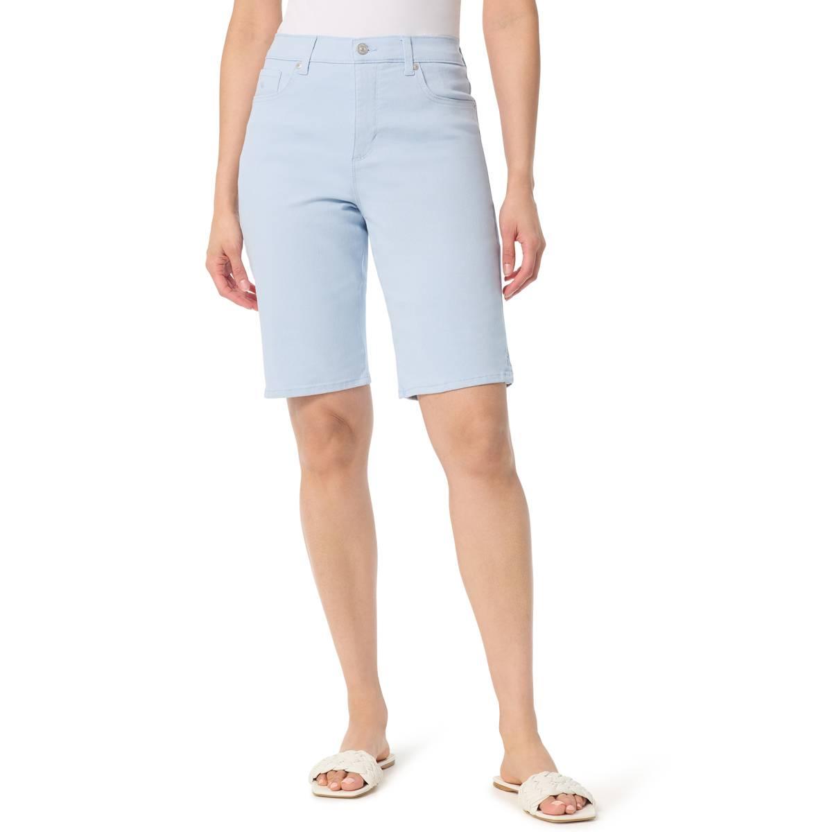 Click here for Petite Gloria Vanderbilt Amanda Solid Bermuda Shor... prices