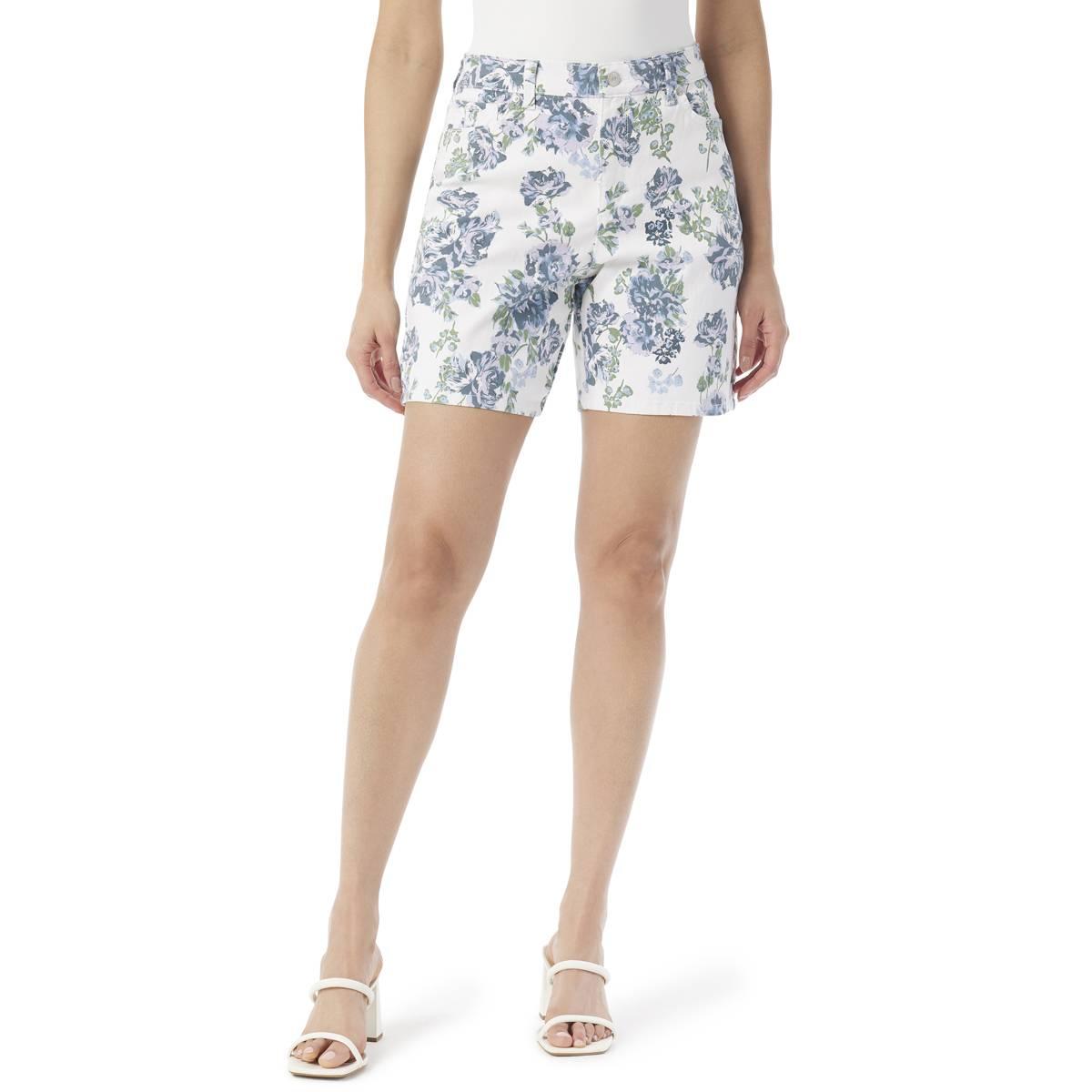 Click here for Womens Gloria Vanderbilt Amanda Floral Denim Short... prices