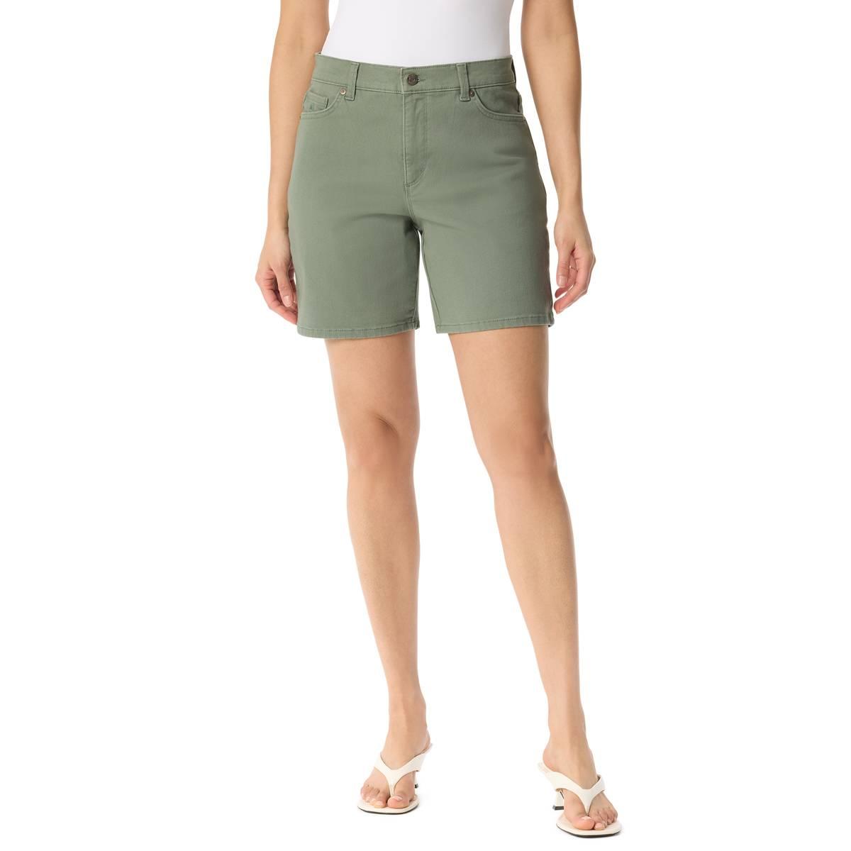 Click here for Womens Gloria Vanderbilt Amanda Solid Denim Shorts prices