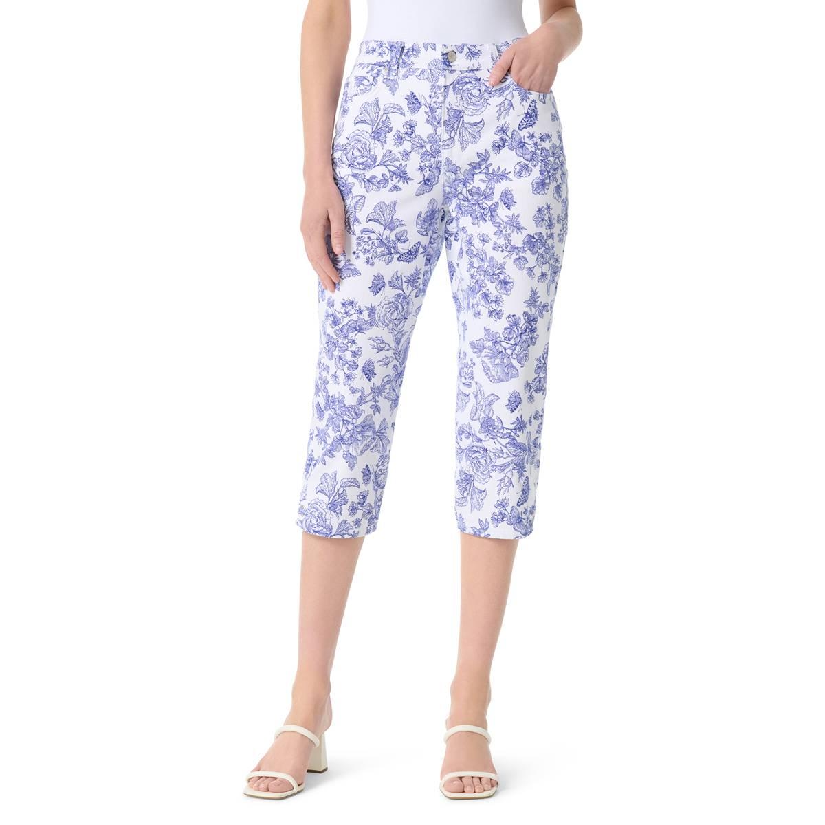 Click here for Womens Gloria Vanderbilt Amanda Floral Capris with... prices