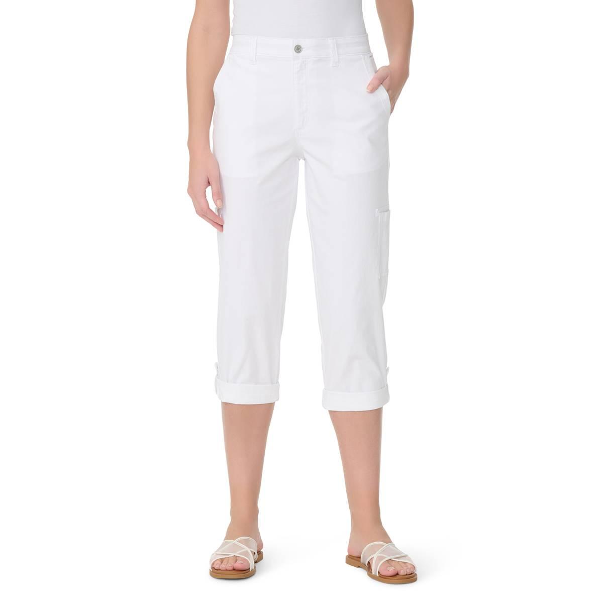 Click here for Womens Gloria Vanderbilt Vintage White Cargo Capri... prices
